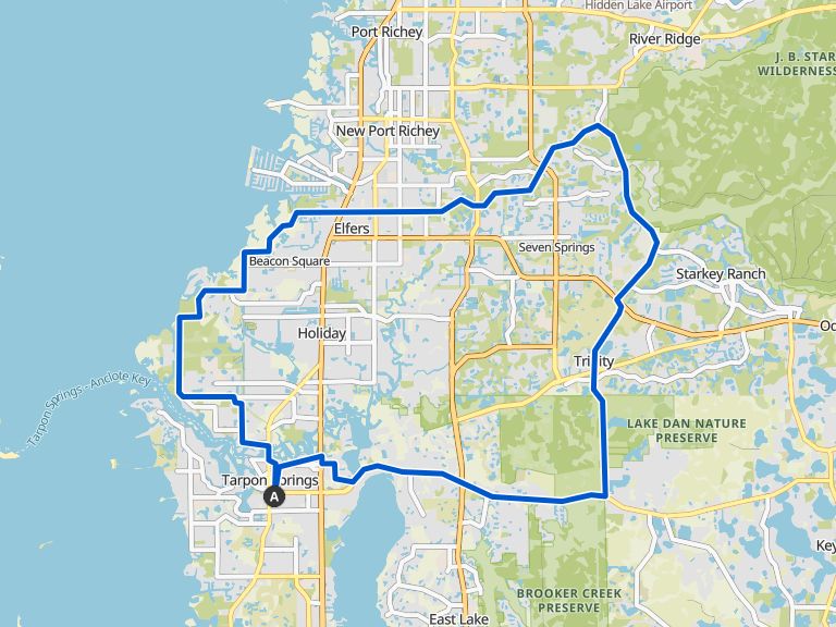 Pinellas & Starkey Trail Schleife — Tarpon Springs | Fahrradtour | Komoot